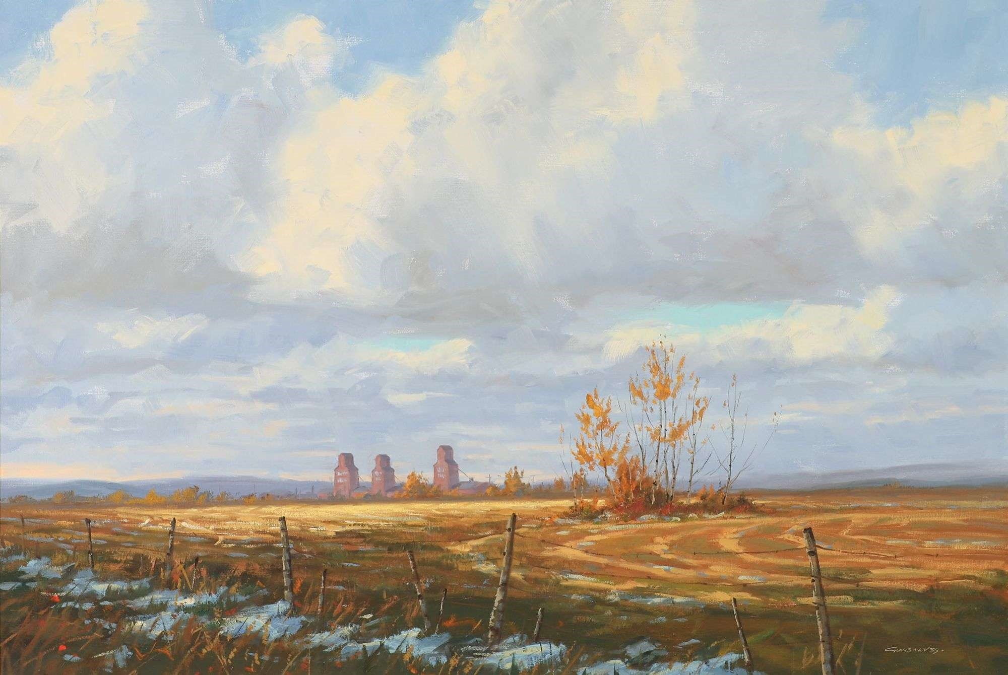 Mannie Gonsalves | Cumulus Clouds, High River | MutualArt