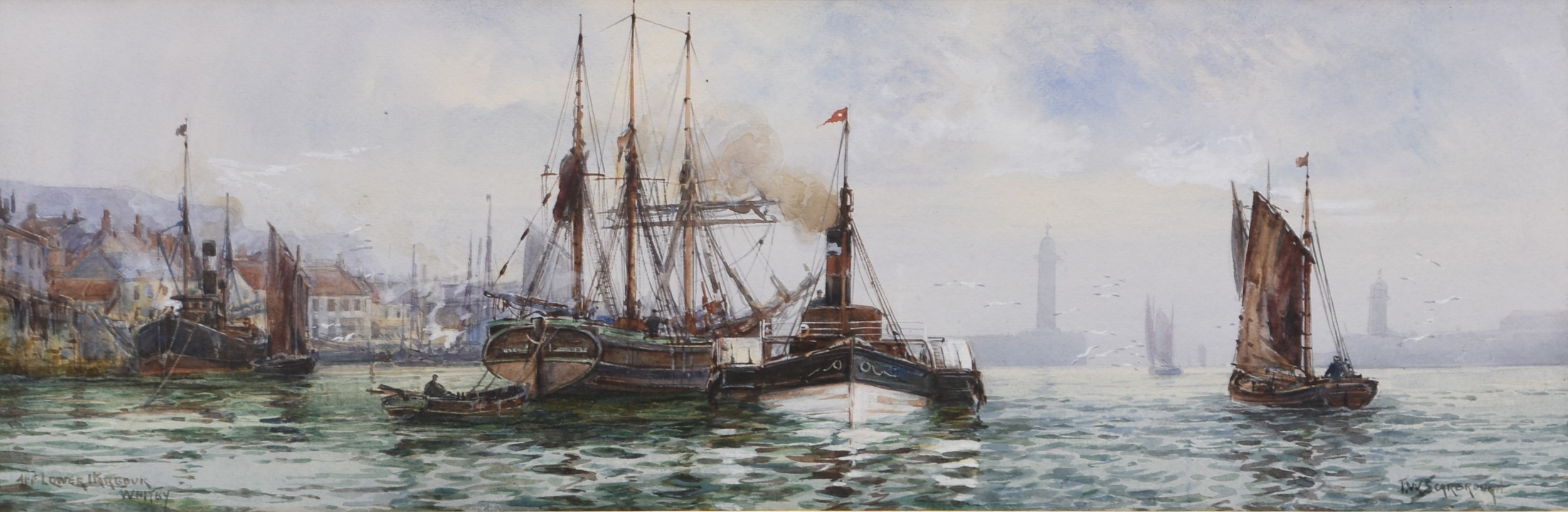 Frederick William Scarborough | The Lower Habour, Whitby | Compare ...