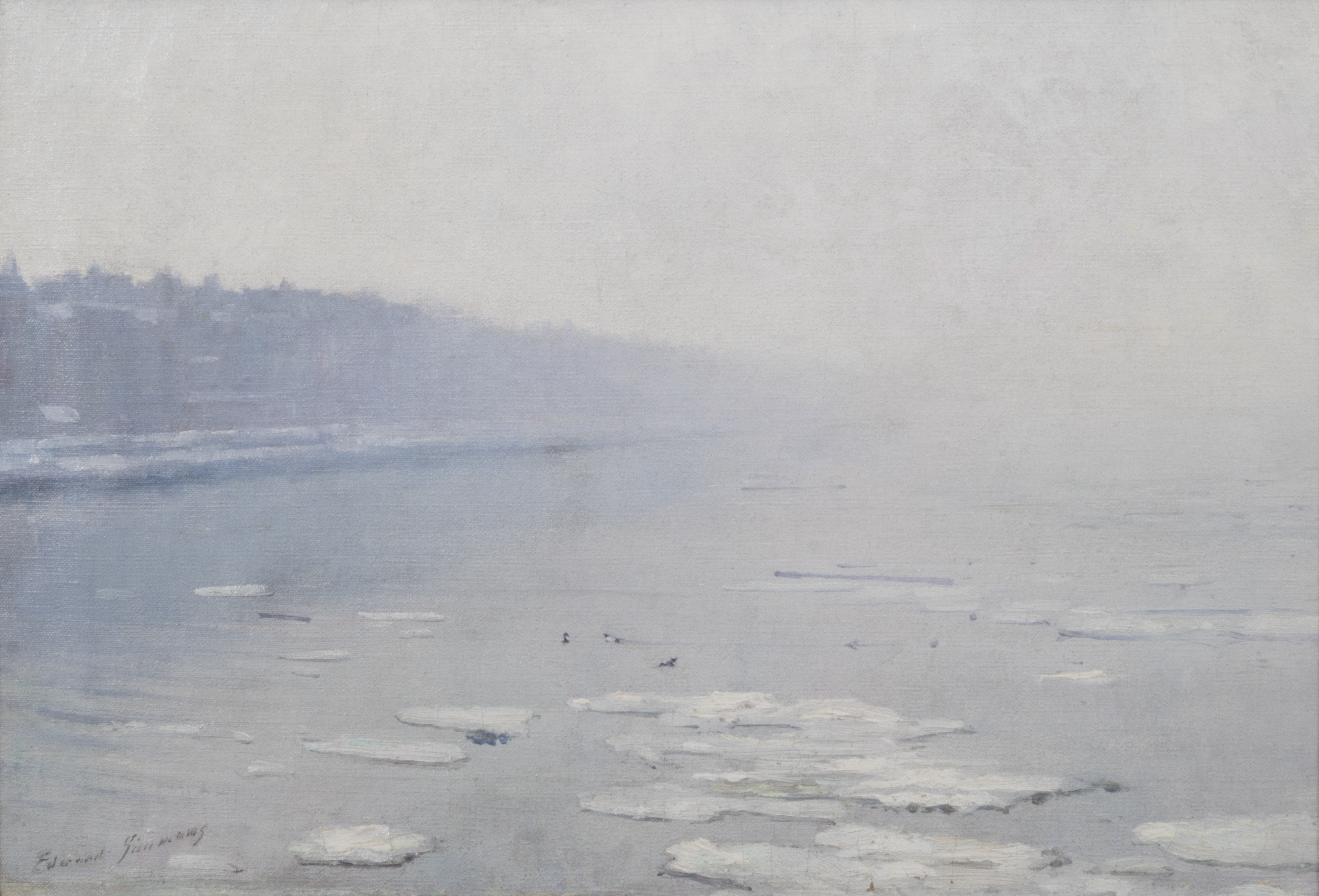 Edward Simmons | Foggy Day (possibly Charles River | MutualArt