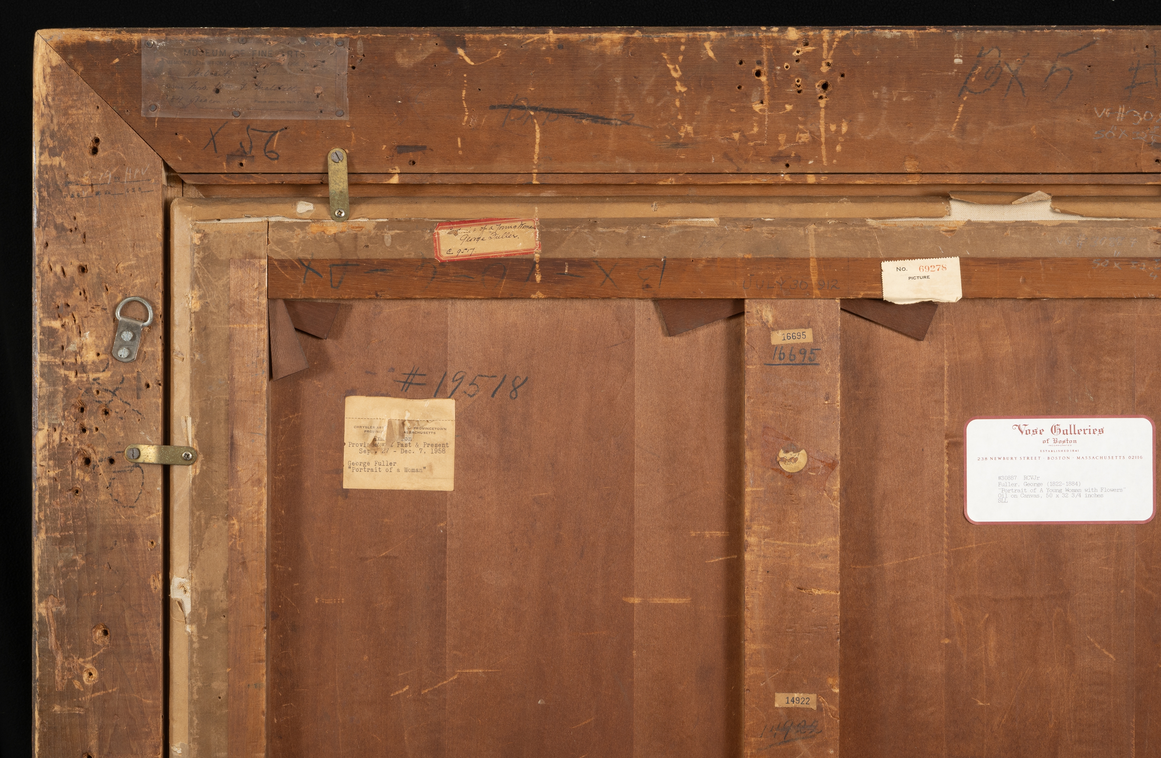 George Fuller | Portrait of a Young Woman with Flowers | MutualArt