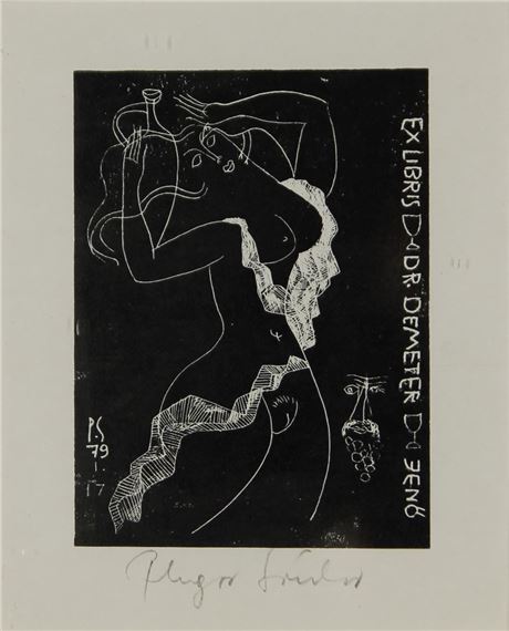 Sandor Plugor | Ex libris dr.Demeter Jenőnek (1979) | MutualArt