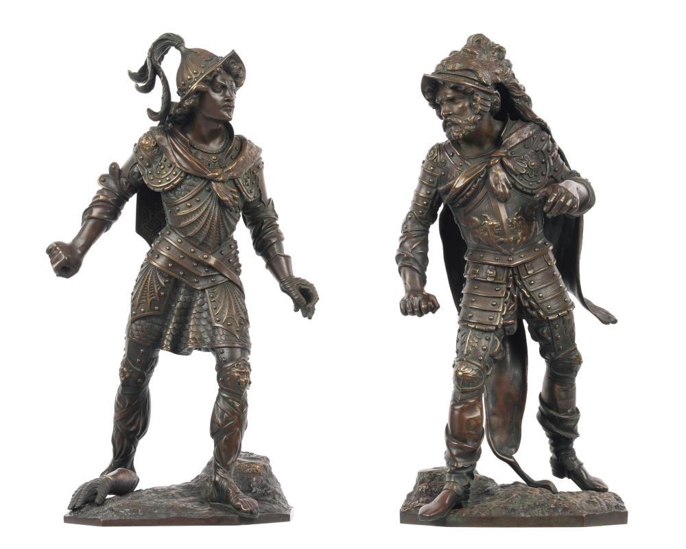 Italian School | Italian or Roman soldier in armor with lion pelt on ...