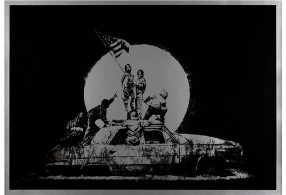 Banksy | Flag (Silver) (2006) | MutualArt
