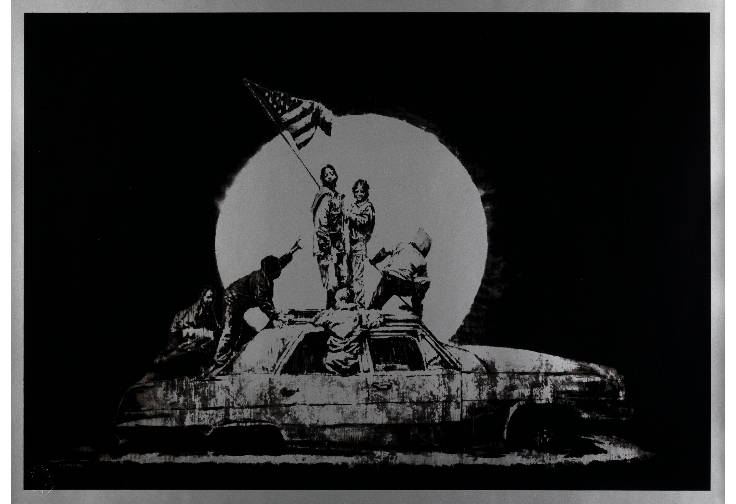 Banksy | Flag (Silver) (2006) | MutualArt