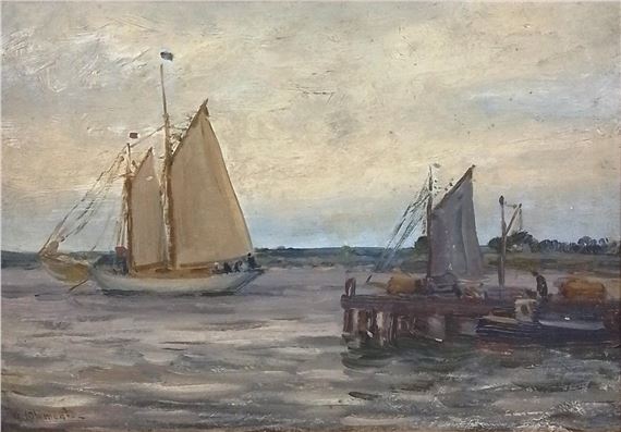 George Henry Clements | Harbor Scene | MutualArt