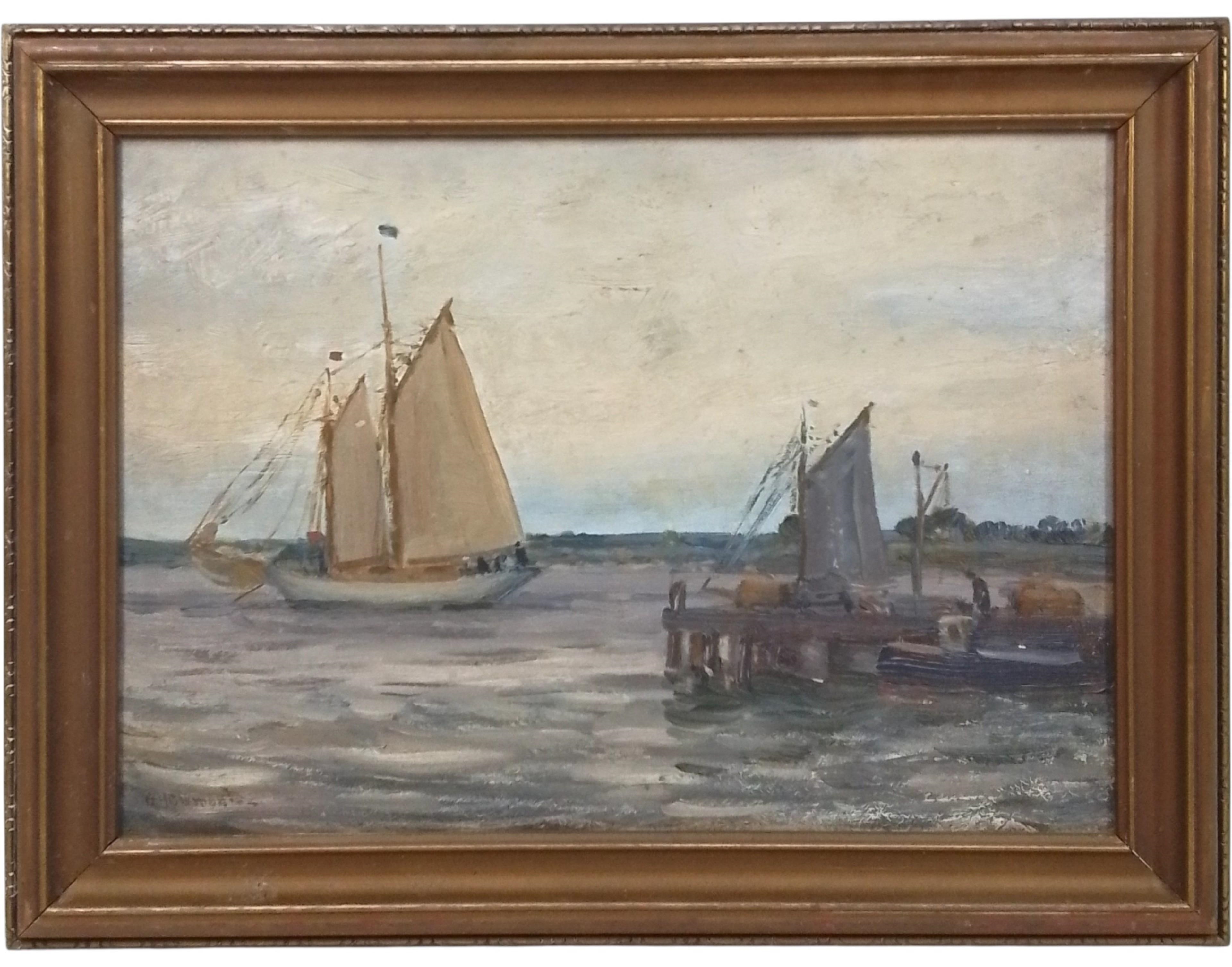 George Henry Clements | Harbor Scene | MutualArt
