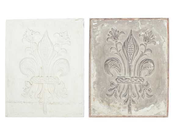 Peter Hone | Plaster plaque, cast in relief with a fleur de lys motif ...