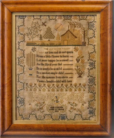 Jane Downs Carter | A William IV silkwork sampler (1832) | MutualArt
