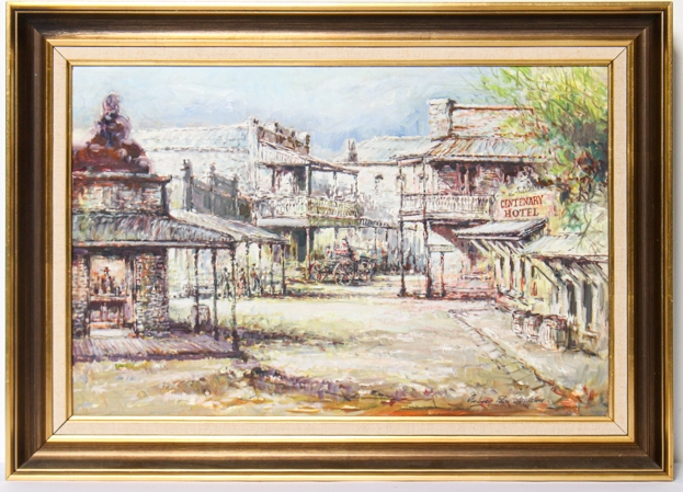 Aubrey Eden Stapleton | colonial Australian street scene | MutualArt