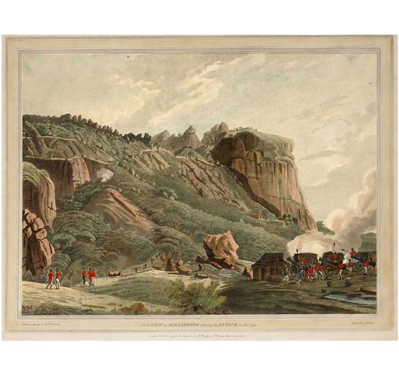 Robert Hyde Colebrooke | NORTH VIEW OF SEWANDROOG SHOWING THE ATTACK IN ...