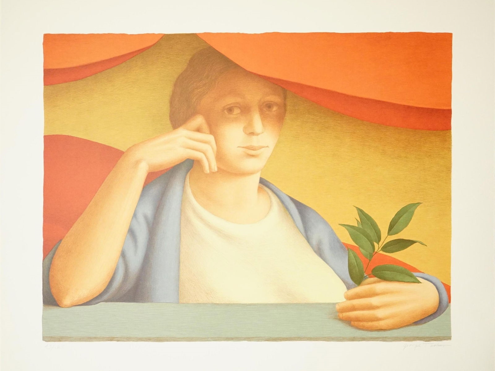 George Tooker | Woman With A Sprig of Laurel (1992) | MutualArt