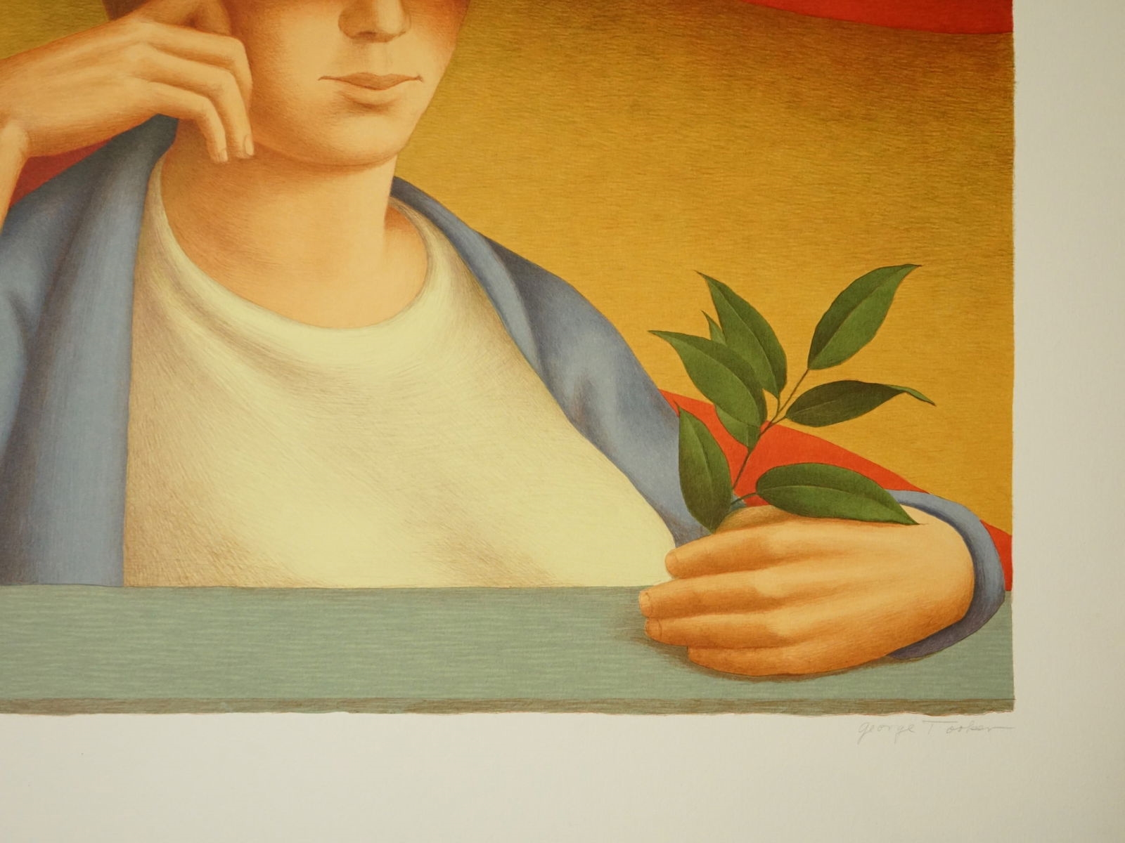George Tooker | Woman With A Sprig of Laurel (1992) | MutualArt