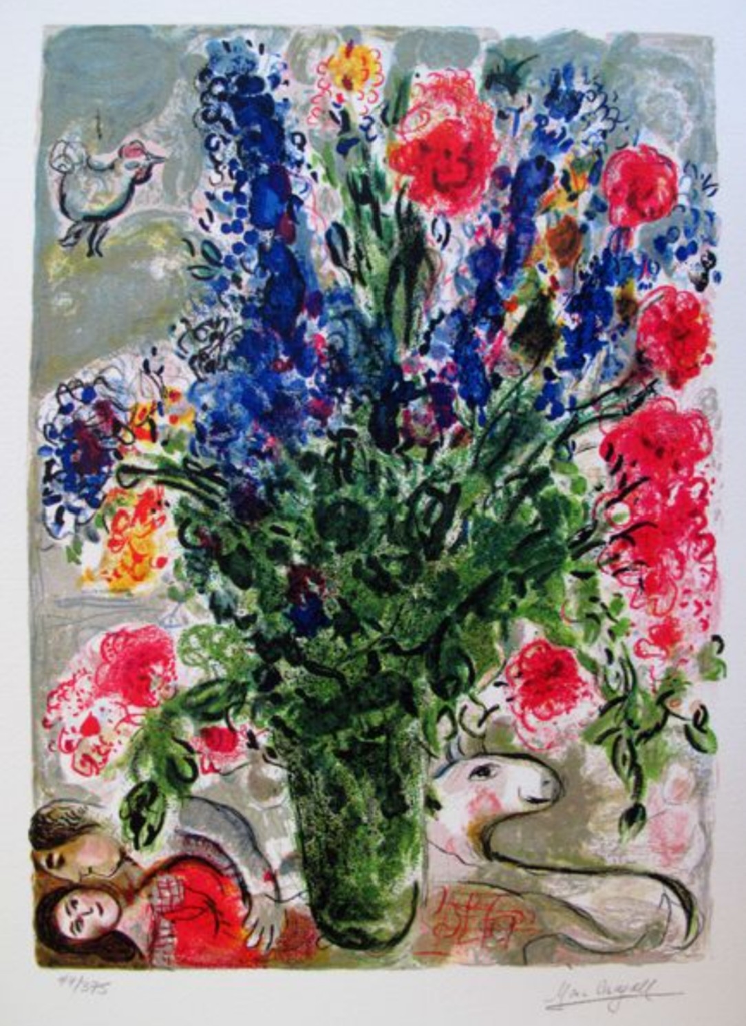 Marc Chagall | LES LUPINS BLEU | MutualArt