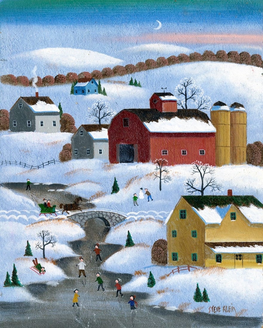 Steven Klein | Winter Town Scene | MutualArt