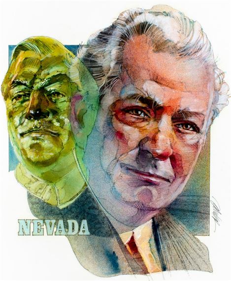 Mark Schuler | Portrait of Patrick McCarran (1982) | MutualArt