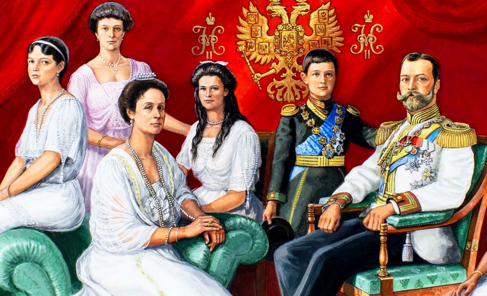 Gherman Komlev | Family Portrait of Tsar Nicholas II and His Family ...