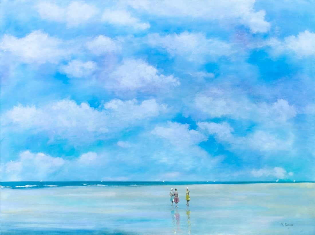 Alan David Cours | Beach Scene | MutualArt