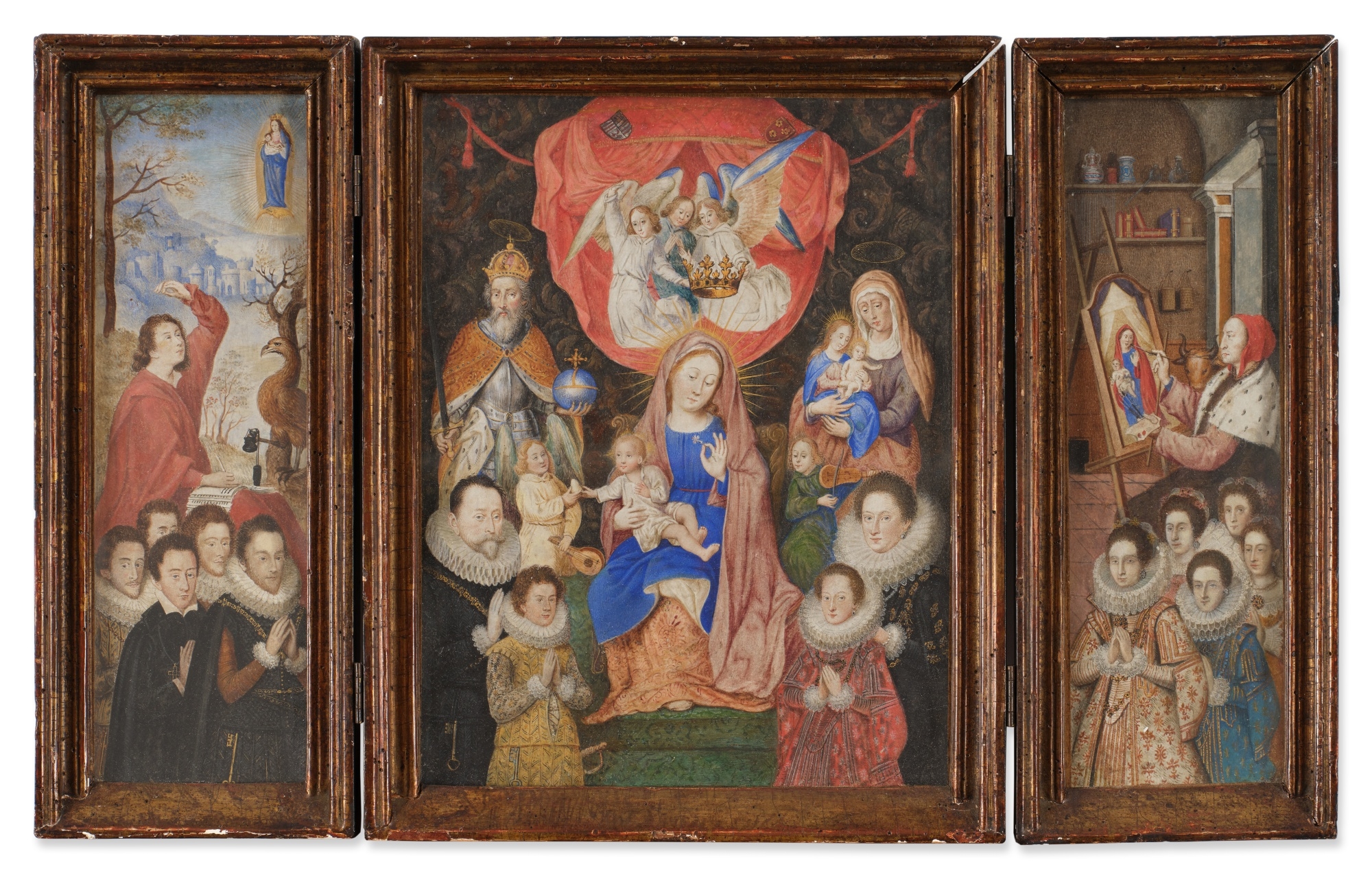 Frans Pourbus the Younger | The Croy Triptych: Coronation of the Virgin ...
