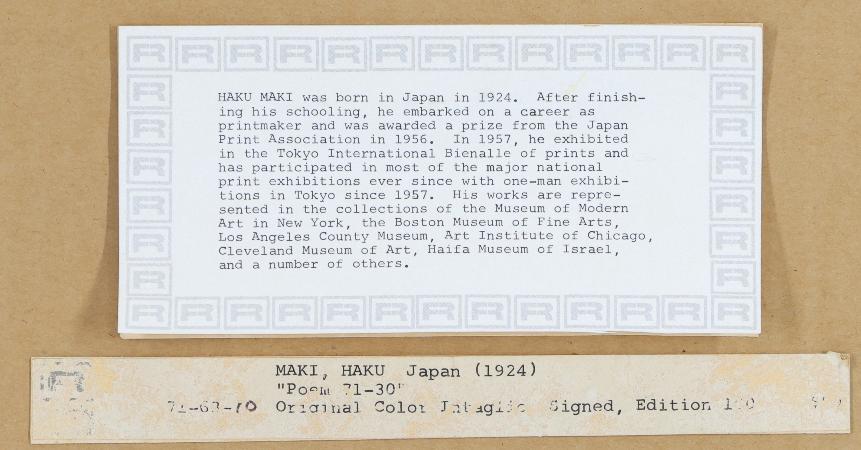 Haku Maki | Poem 71-30 | MutualArt