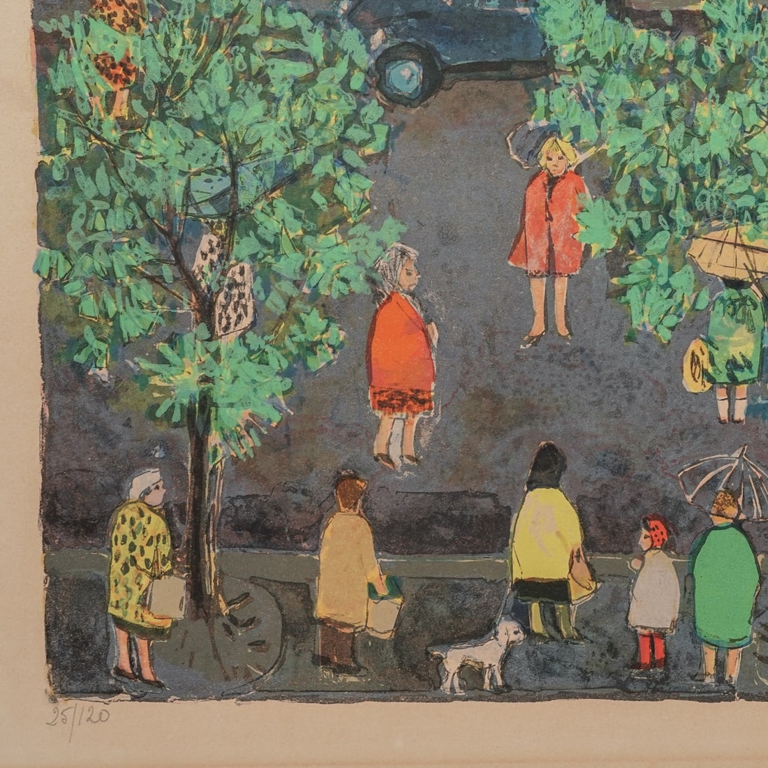 Nathalie Chabrier | Paris Street Scene Lithograph (20th Century ...
