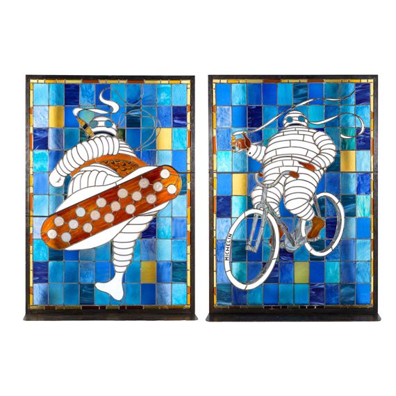 Marius Rossillon | Set of two large-scale reproductions of the stained ...