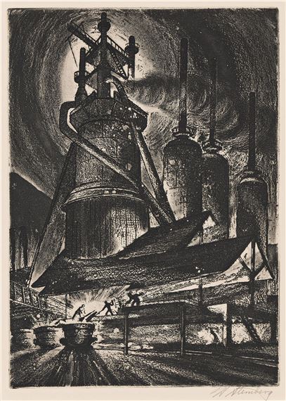 Harry Sternberg | Blast Furnace #1 (1937) | MutualArt
