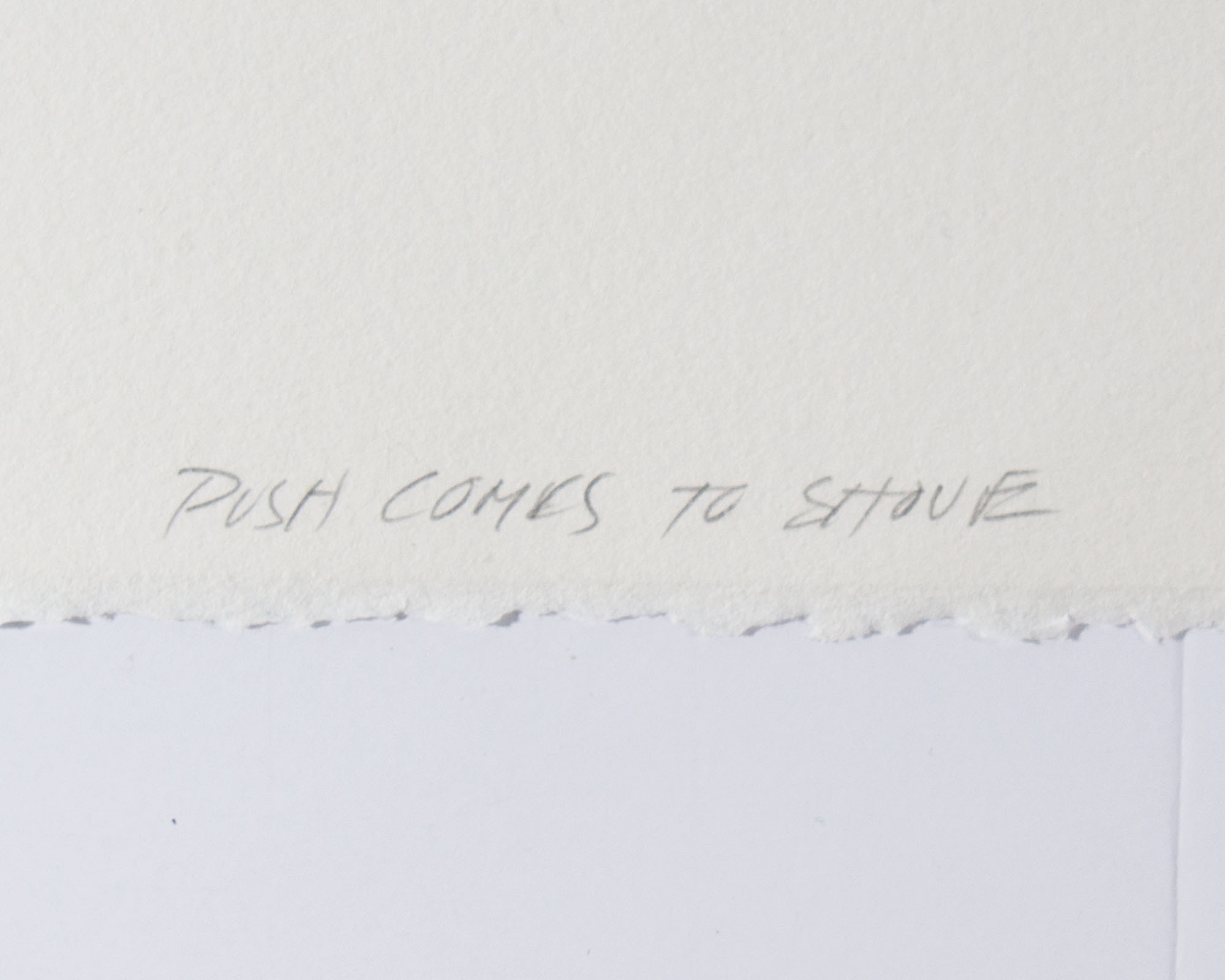 David Row | Push Comes to Shove (2002) | MutualArt