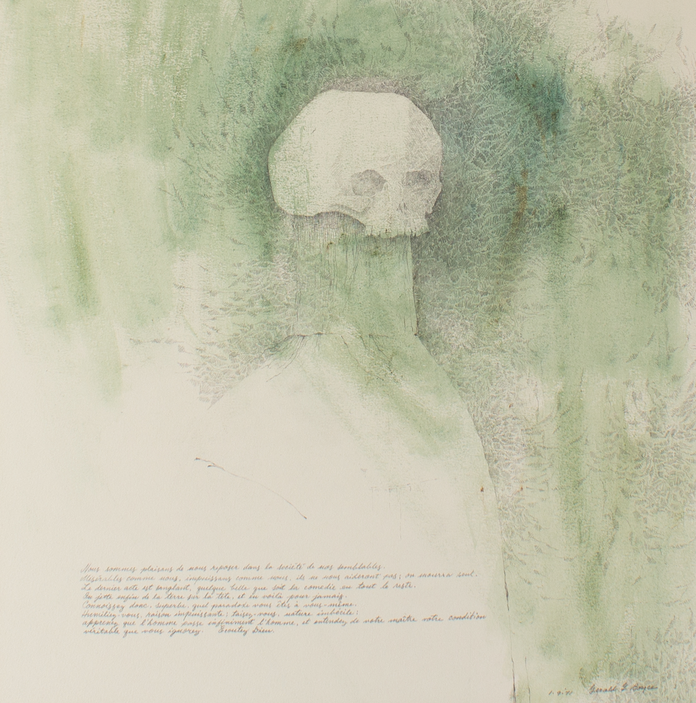 Gerald G. Boyce | Graphite and Gouache Drawing (1971) | MutualArt