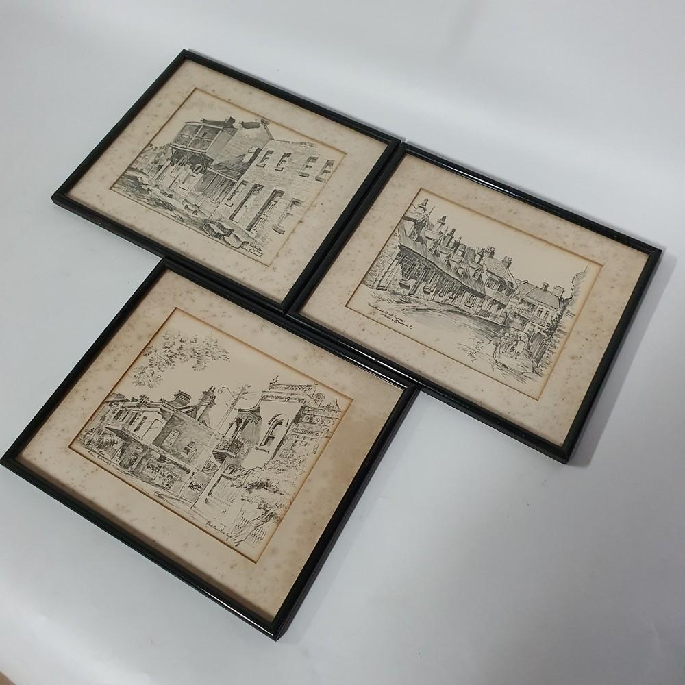 Cedric Emanuel | Three Framed 1936 Etchings of Old Sydney (1936 ...