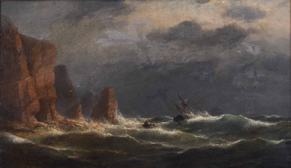 Hünten Franz | Capsizing sailing ship in rough seas | Compare similar ...
