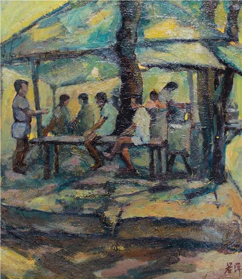 Kuo Ju Ping | Eating at Foodstall | MutualArt