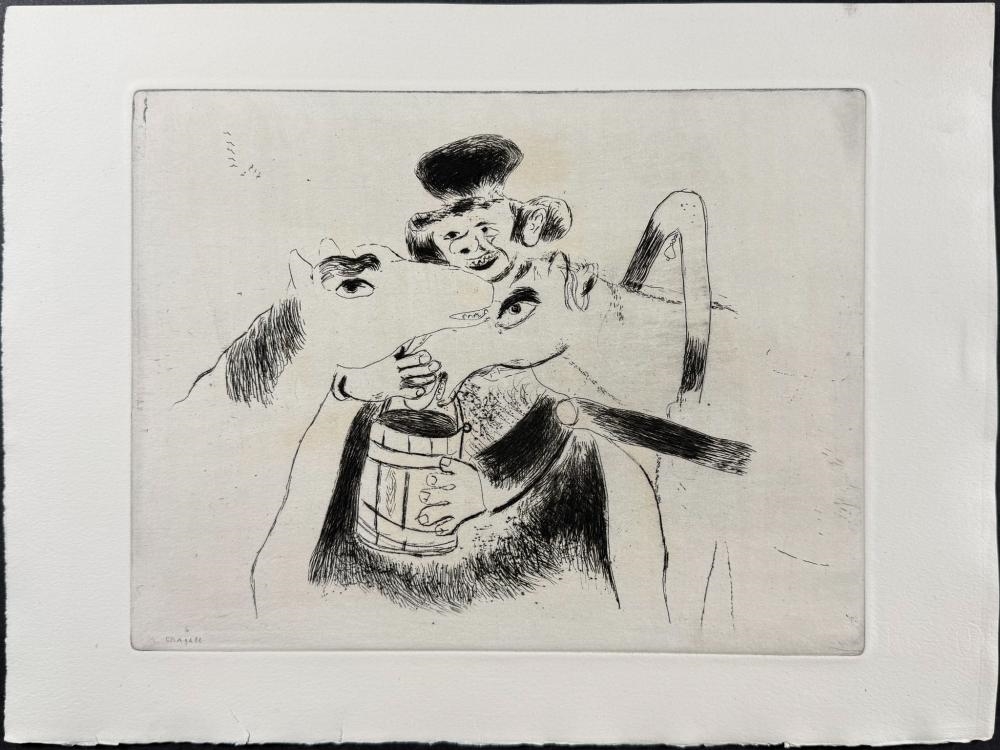 Chagall Marc | The Coachman Feeds the Horses - Le Cocher Donne a Manger ...