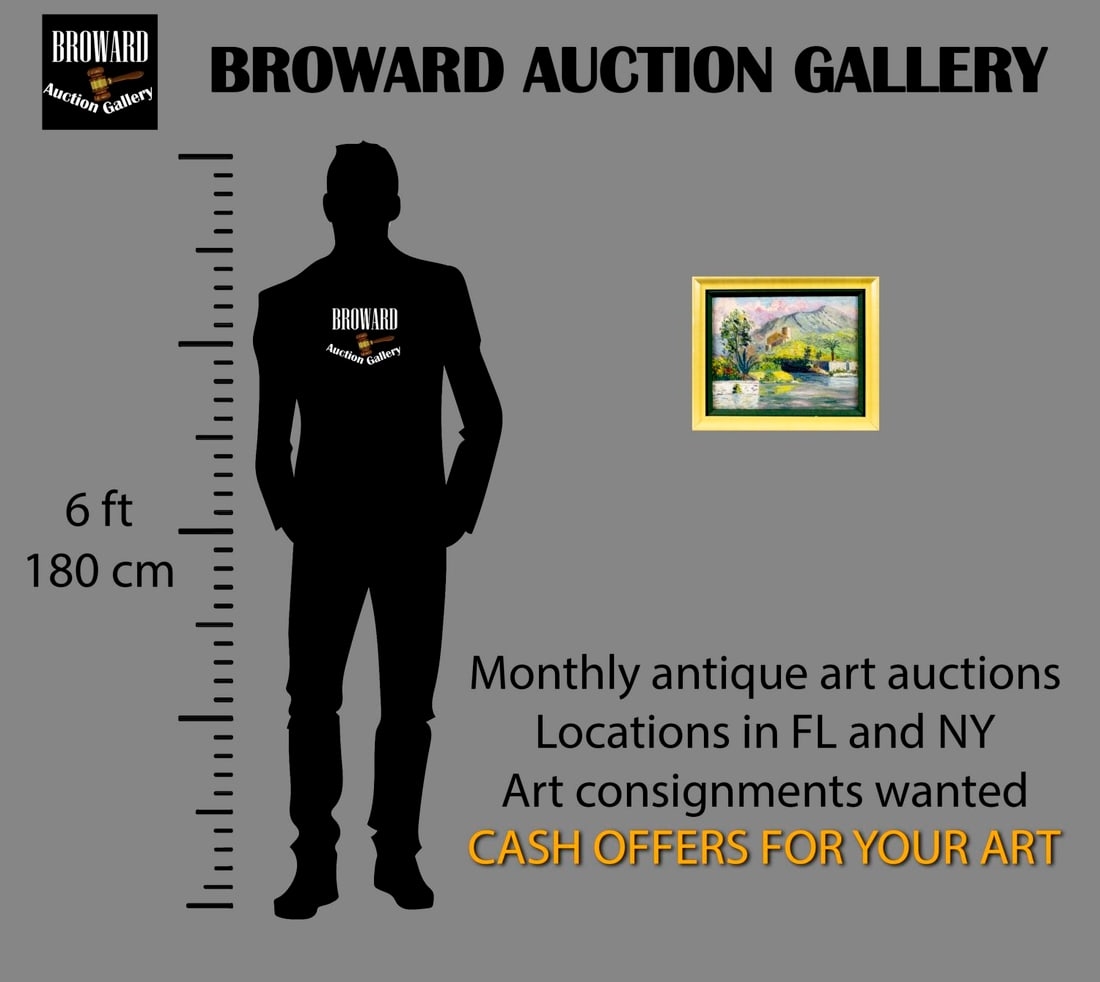 Hildegarde Hamilton | Mountain Landscape with Mansion | MutualArt