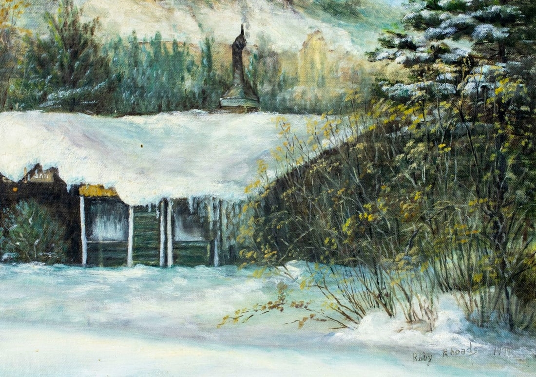 Ruby Rhoads | Winter Mountain Landscape (1977) | MutualArt
