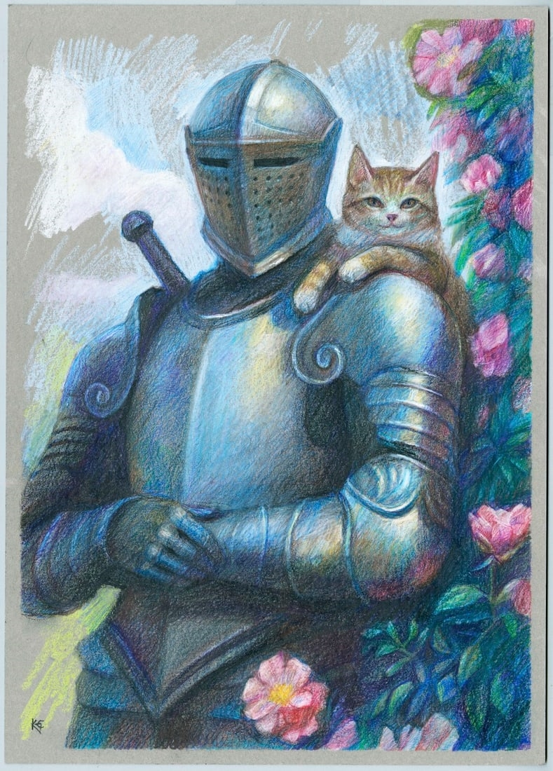 Katerina Grigorenko | Knight with Cat | MutualArt