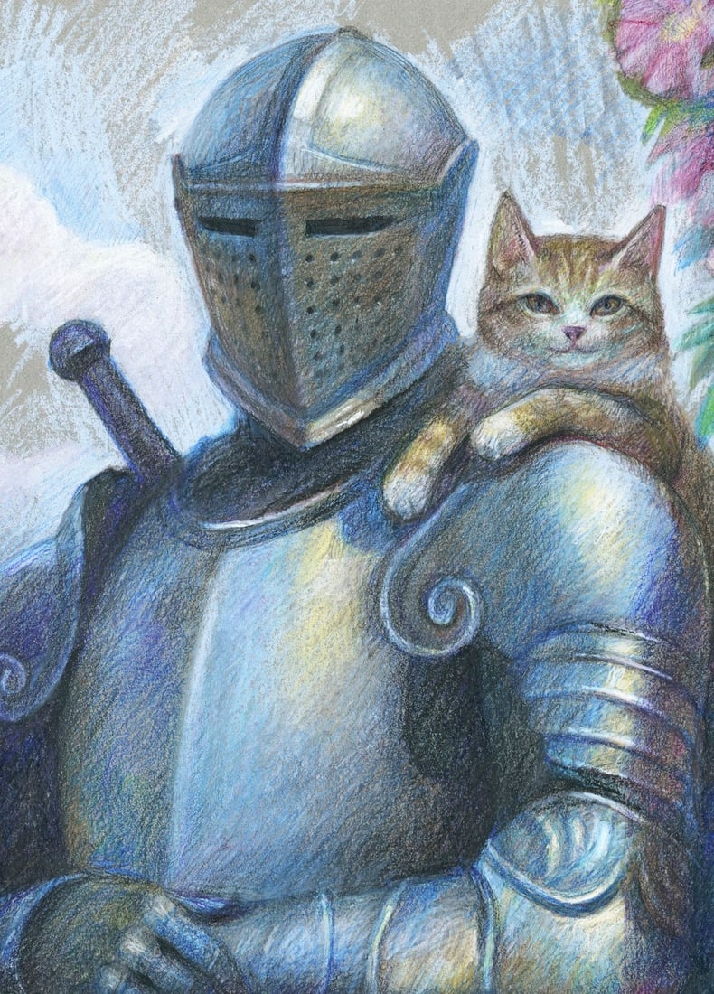 Katerina Grigorenko | Knight with Cat | MutualArt