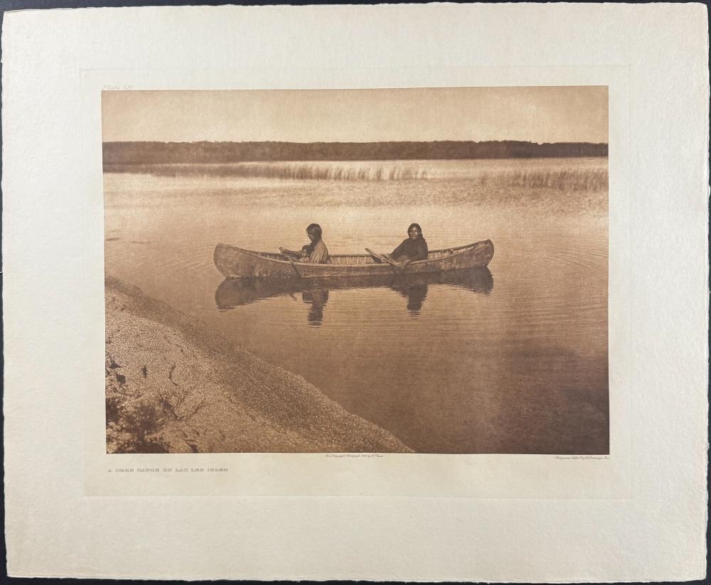 Edward S. Curtis | A Cree Canoe on Lac les Isles (1928) | MutualArt