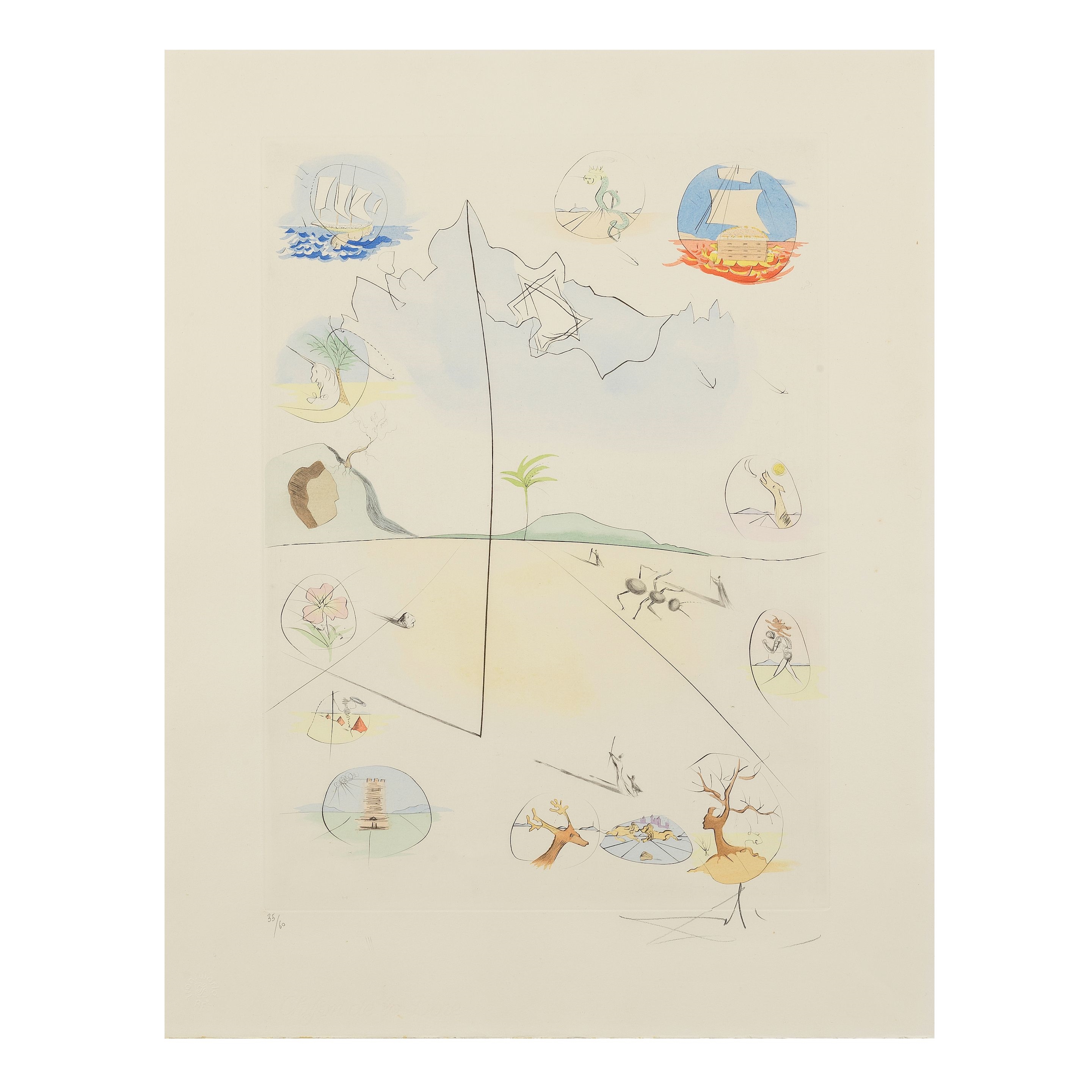 Dalí Salvador | Frontispiece, from The Twelve Tribes of Israel (1972 ...