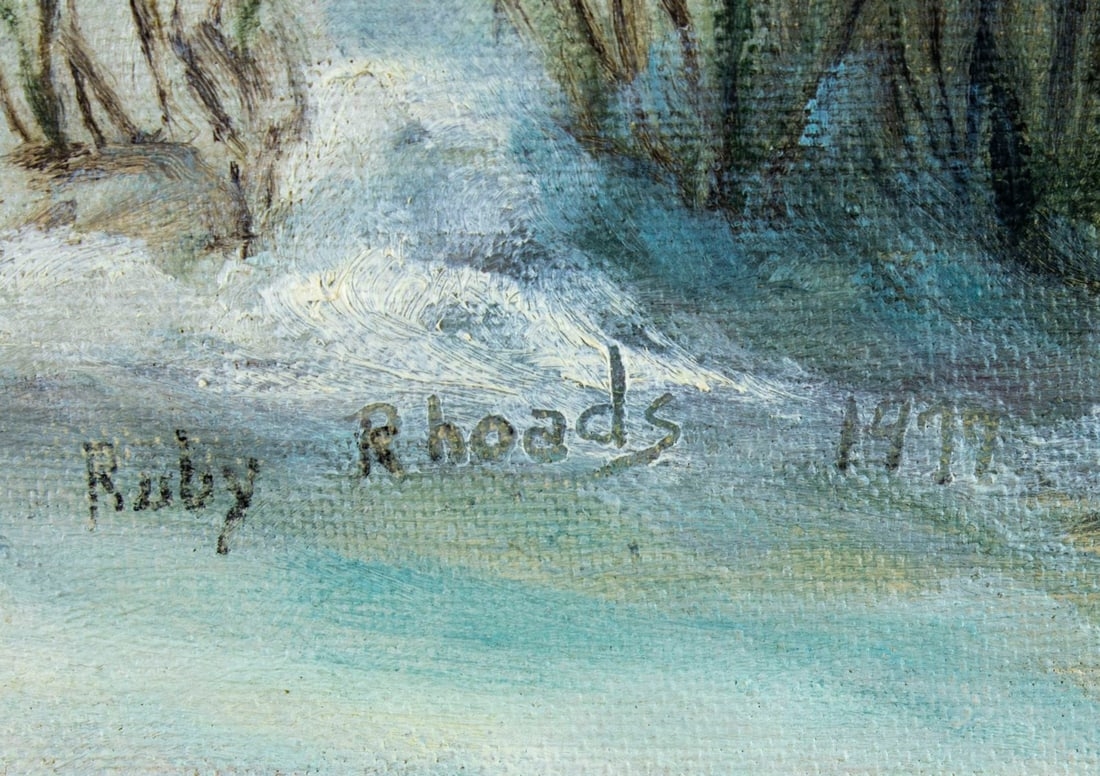 Ruby Rhoads | Winter Mountain Landscape (1977) | MutualArt