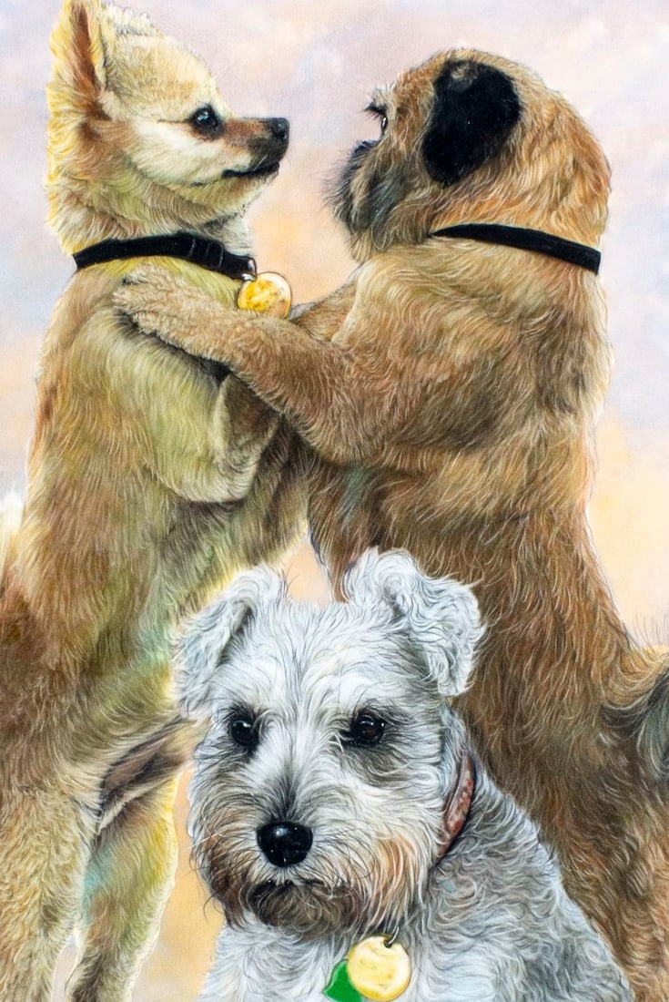 D. Arthur | Three Dogs - Sitting This One Out | MutualArt