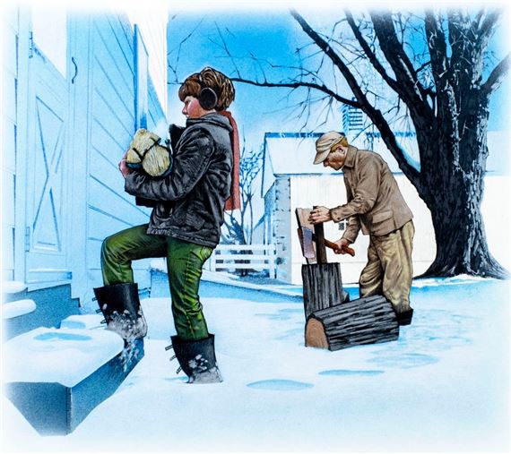 Jim Butcher | Preparing Firewood | MutualArt