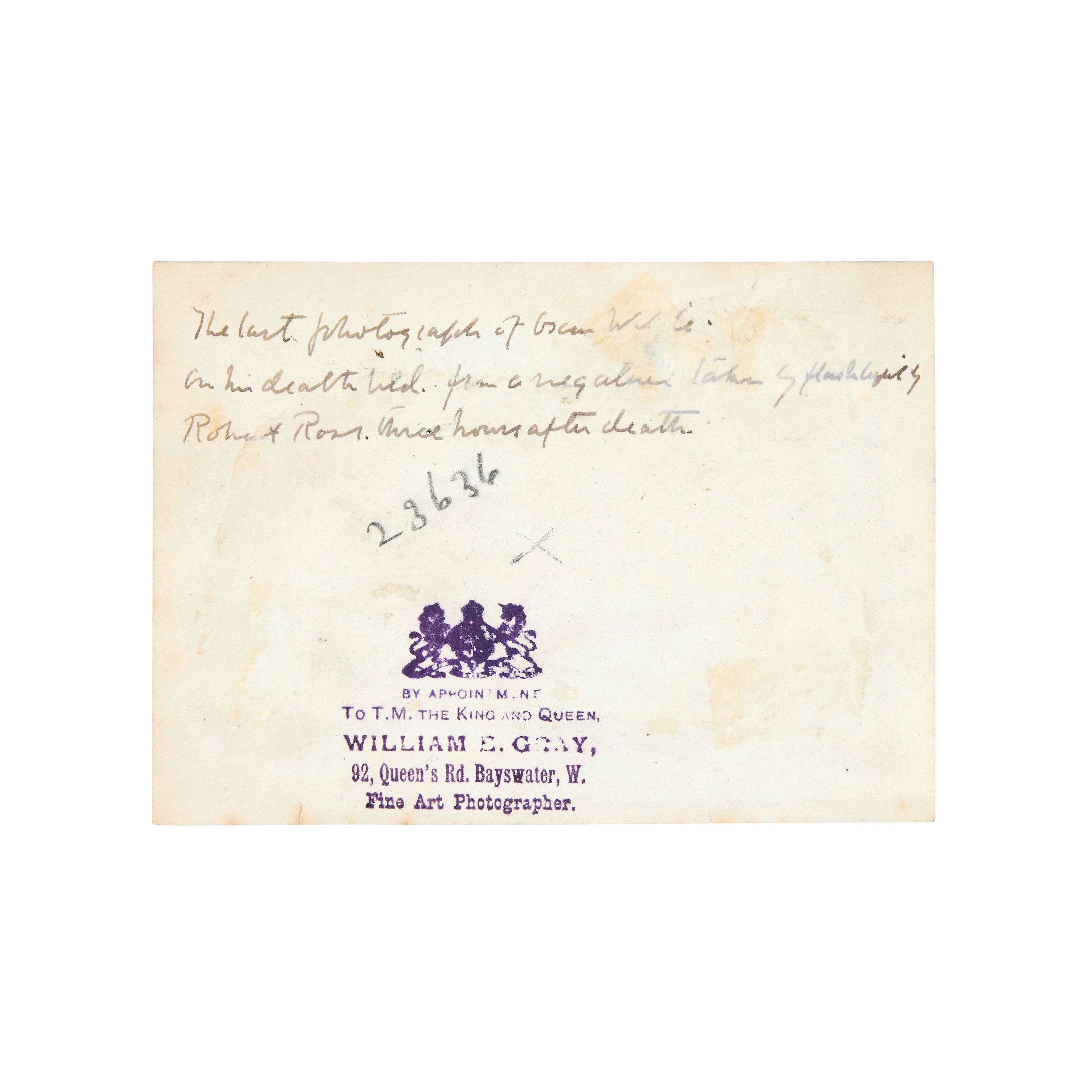 Robert Ross | [GILBERT (MAURICE)] The last photograph of Oscar Wilde ...