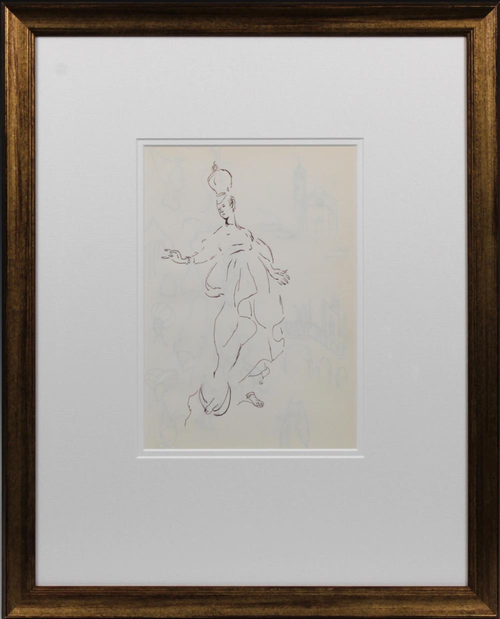 Beaton Cecil | Figure study in flowing drapery and hat | Compare ...