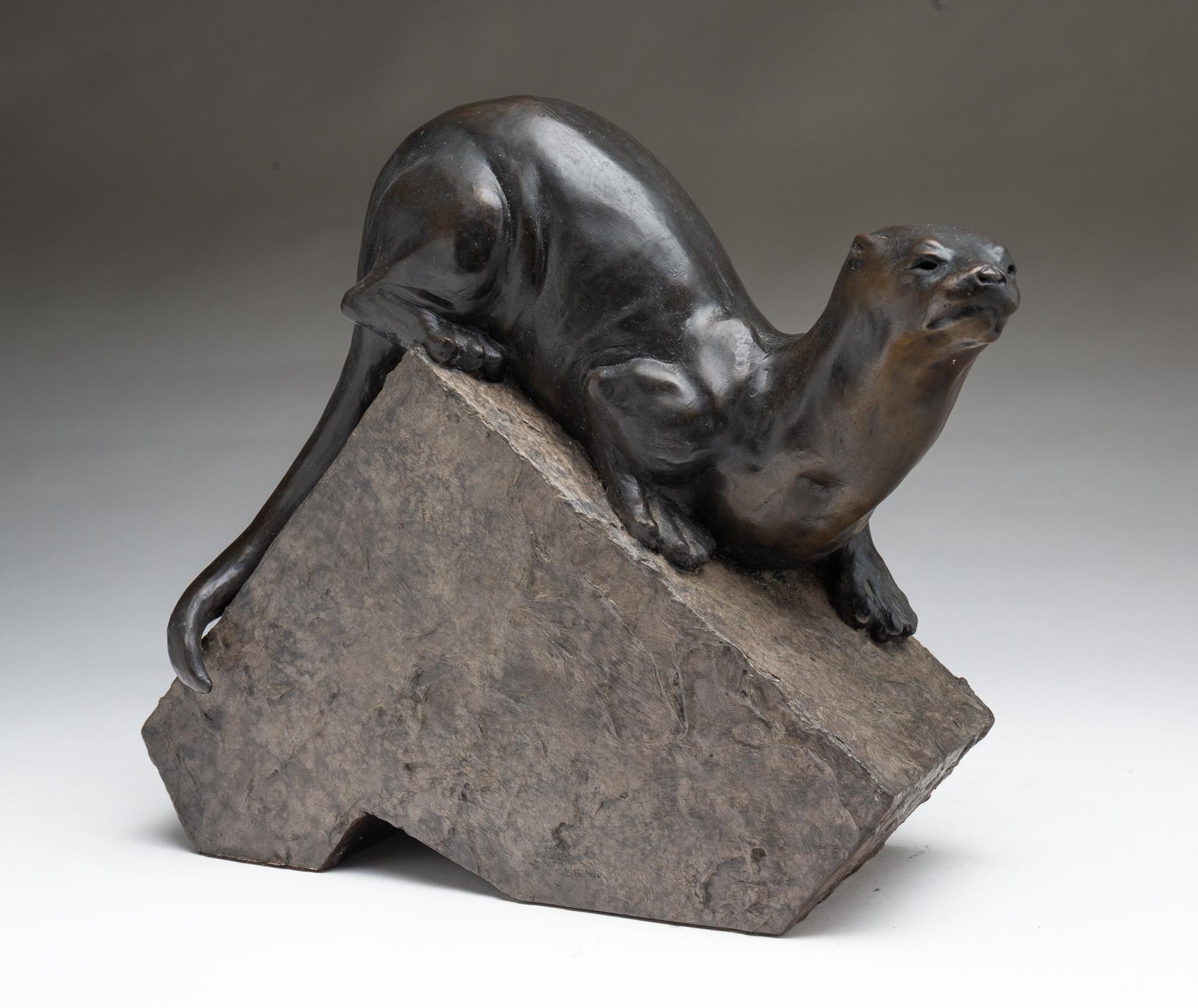 William H. Turner | CAST BRONZE SCULPTURE OF AN OTTER (1993) | MutualArt