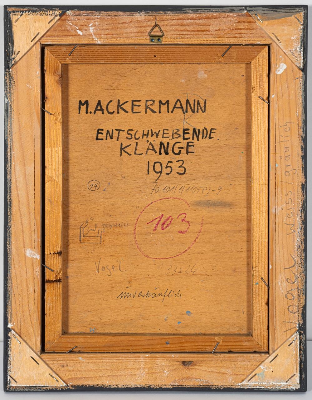 Max Ackermann | Entschwebende Klänge (1953) | MutualArt