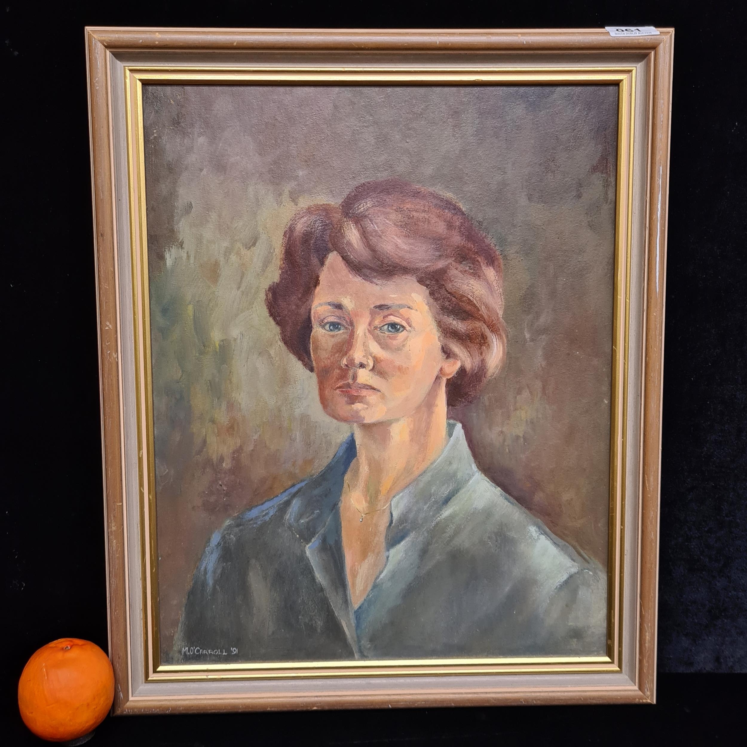 O'Caroll Mary | Mary O'Carroll oil on board self portrait painting ...