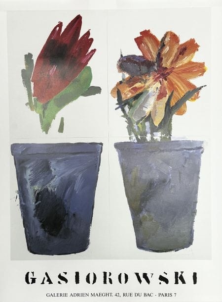 Gérard Gasiorowski | Flowers n°85 and 86 Poster Galerie Adrien Maeght ...