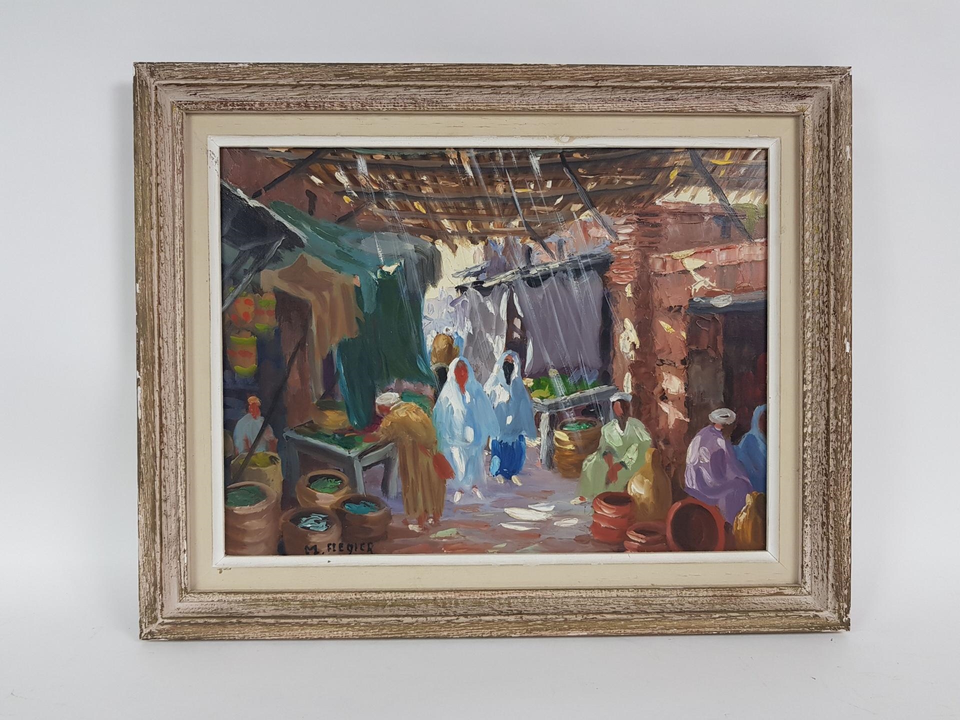 Edmond Flegier | Le souk animé | MutualArt