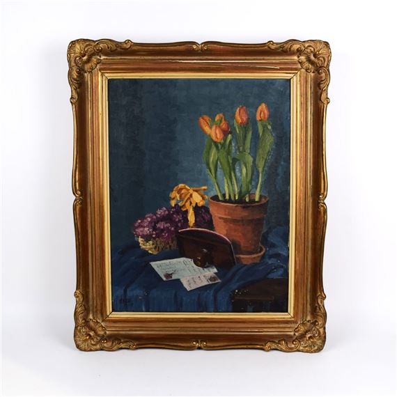 Nico Klopp | Still life with tulips (1917) | MutualArt