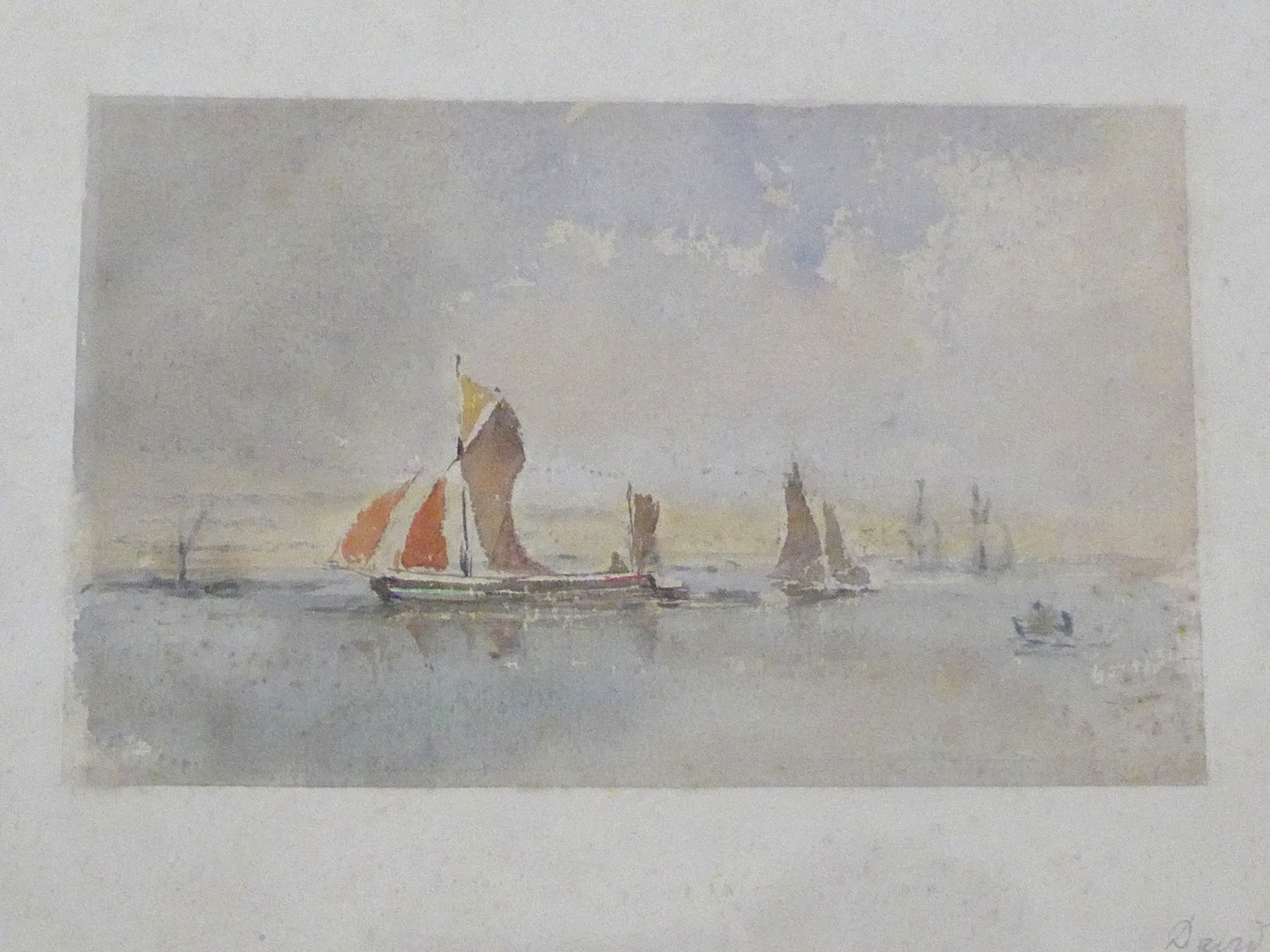 David Cox, Jr. | A 19th Century watercolour of Thames Barges (19th ...